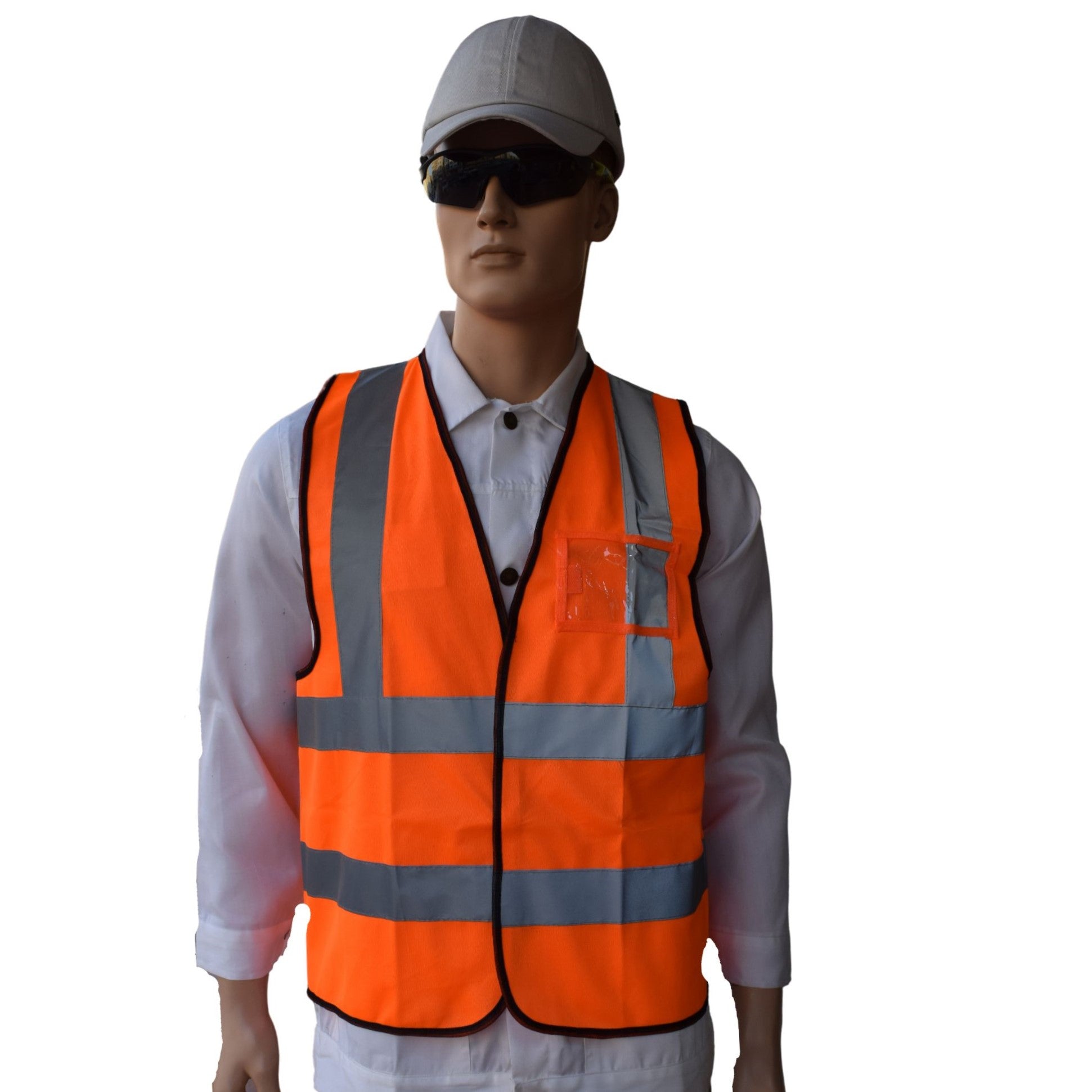 EMPIRAL GLITTER ID Fabric Vest + ID Pocket ⋆ Fluorescent Orange / S ⋆ ...